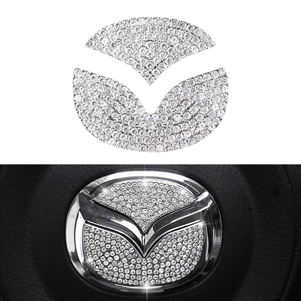 LECART for Mazda Bling Car Accessories Steering Wheel Emblem Stickers ...