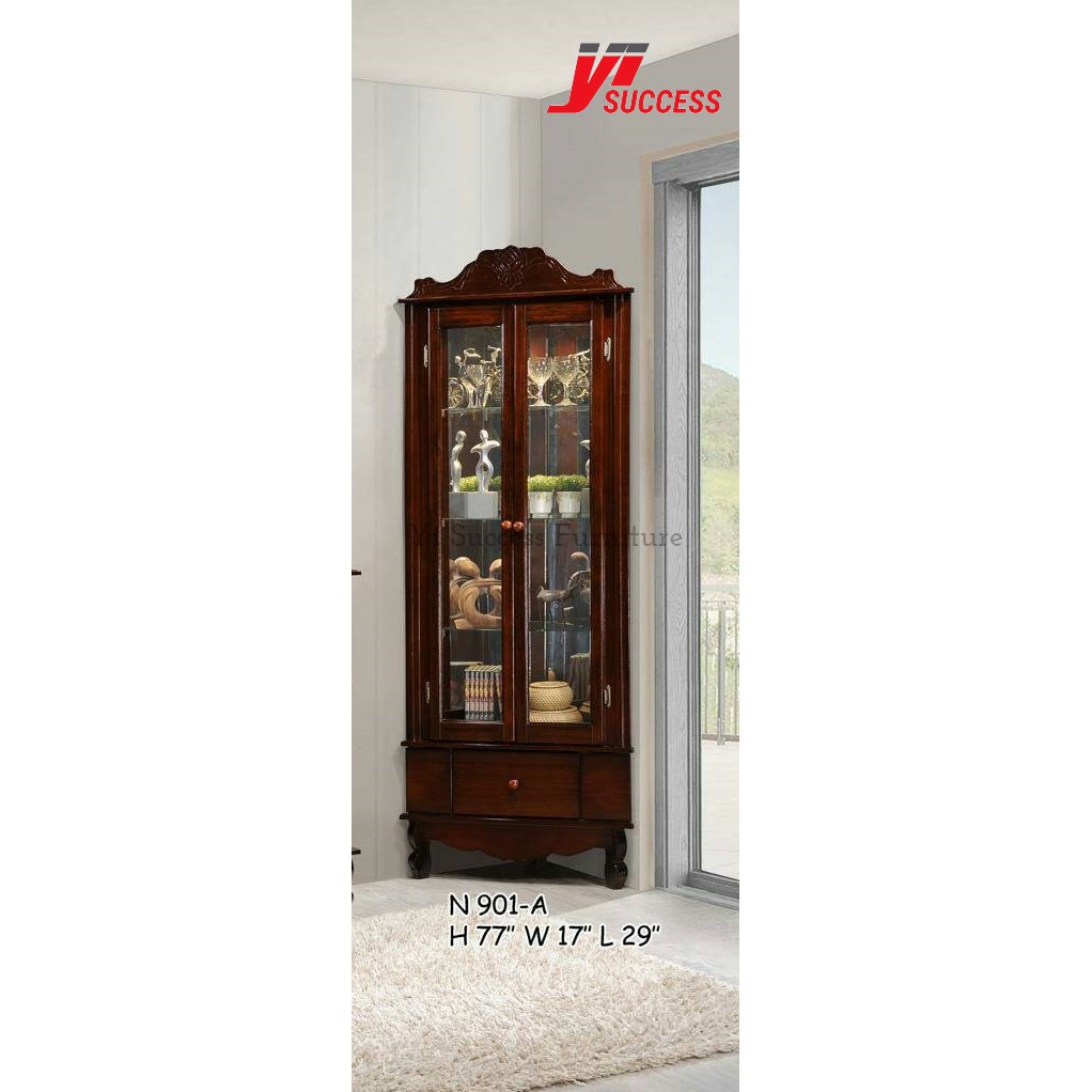 Yi Success Corner Display Cabinet (Setup) / Hall Cabinet / Almari ...