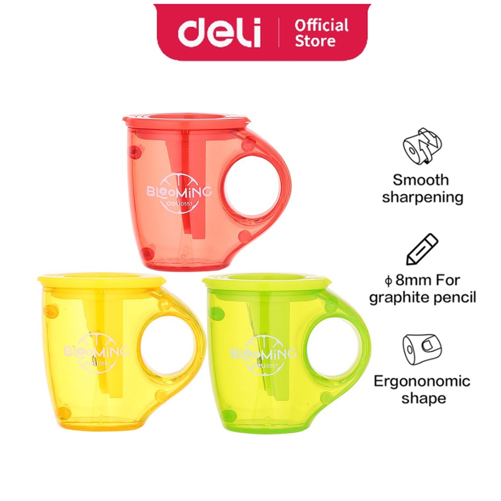 Deli Sharpener E0551 Pencil Sharp Blade Smooth Sharpening With 2-Hole ...