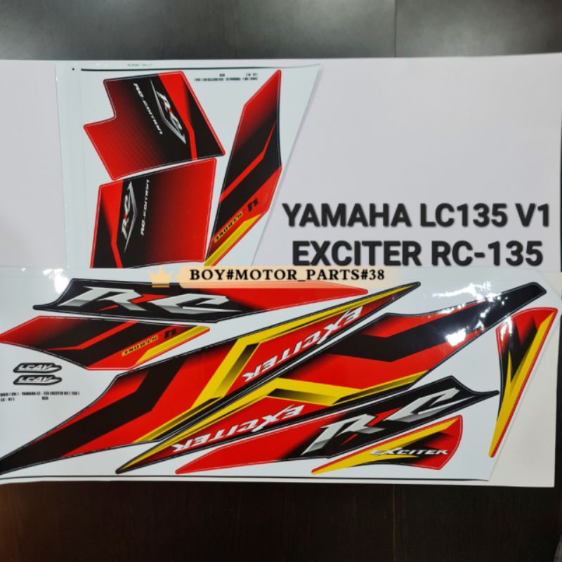 YAMAHA LC135 V1 EXCITER RC VIETNAM CUSTOM DESIGN BODY STICKER ( READY ...