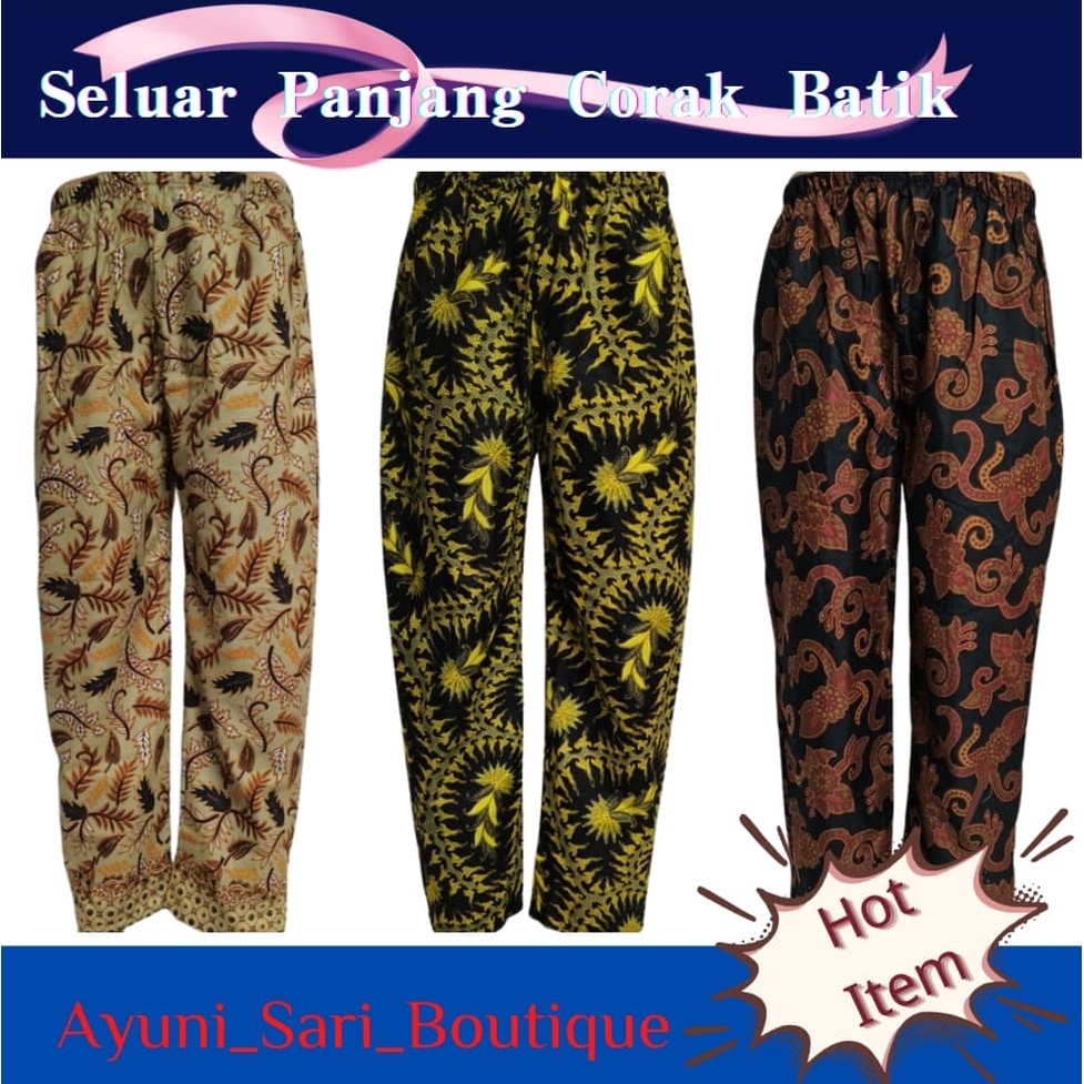 Ayuni ｜Seluar Corak Viral Batik Perempuan | Shopee Malaysia