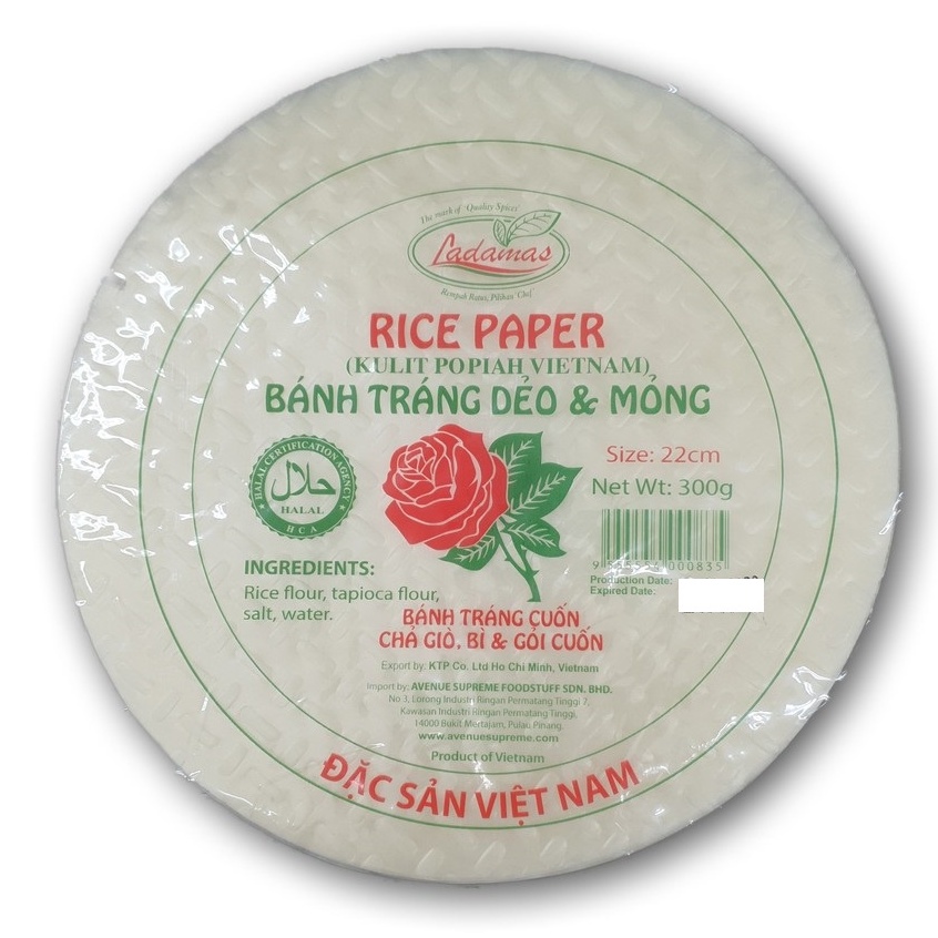 Ladamas Vietnamese Rice Paper [HALAL] Kulit Popia Vietnam Spring Rolls ...