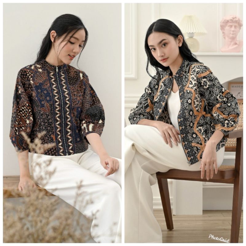 Standard Size: Women's Batik Bomber Jacket/Women's Batik Jacket/Outer ...