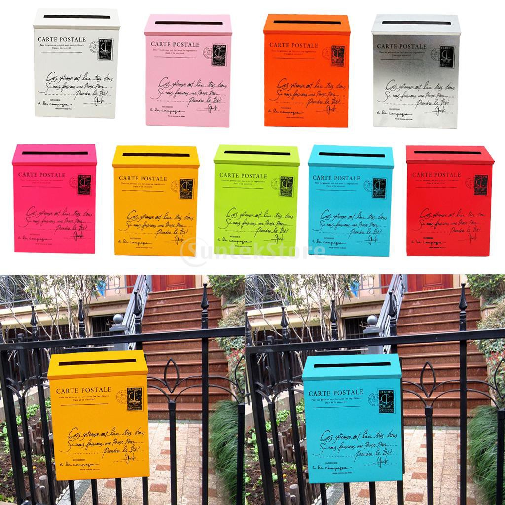 [HOMYLcfMY] Outdoor Wall Mounted Mailbox Postbox Outside Letter Box ...