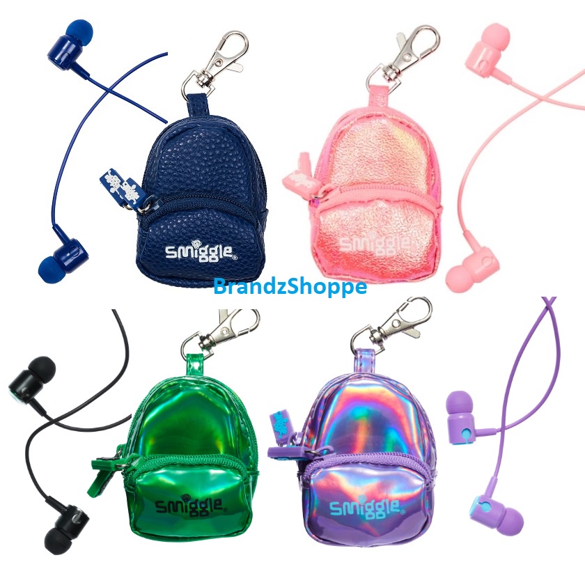 Ready Stock, Original Smiggle Earbuds with a Small Key-Ring Bag ...