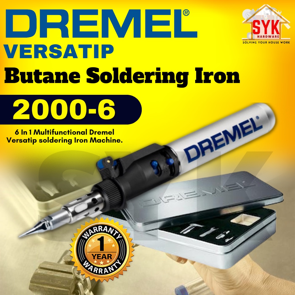 SYK Dremel VERSATIP 2000-6 6 In 1 Gas Torch Cordless Multifunctional ...