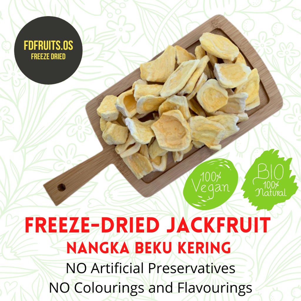 [Ready Stock Rangup & Segar] 100% Pure Freeze-Dried Jackfruit // Nangka ...