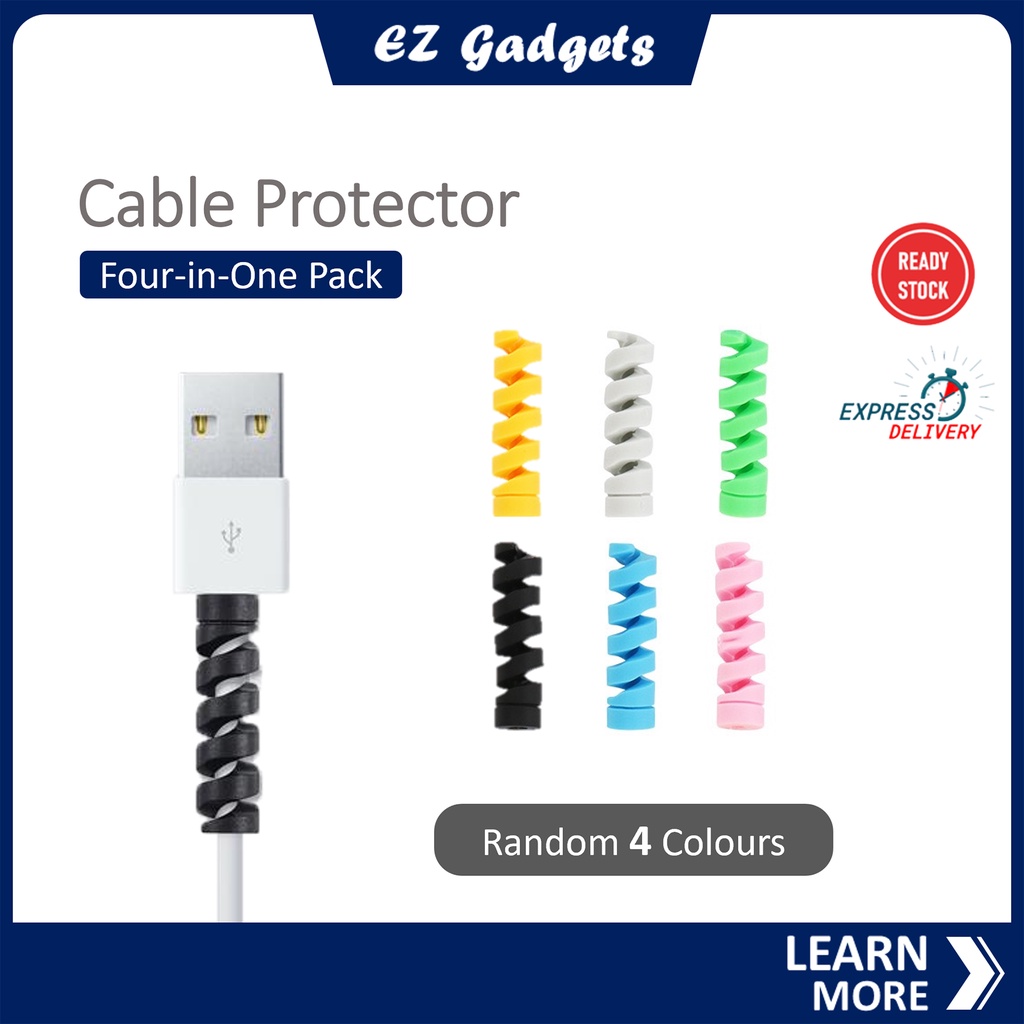 [Ready Stock] Silicone Spring Cable Protector Spiral Anti-Fracture ...