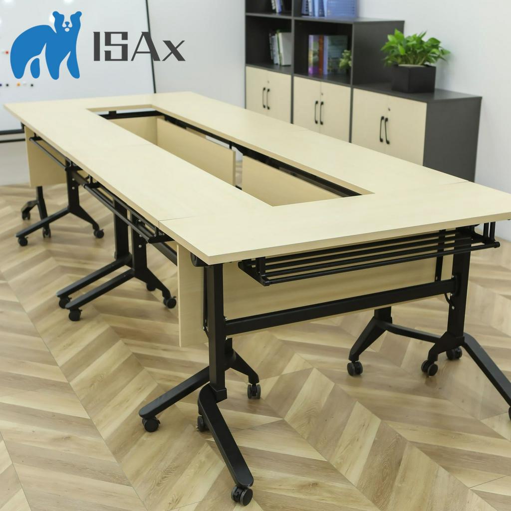ISAx_Simple large office conference table Long splicing staff desk ...