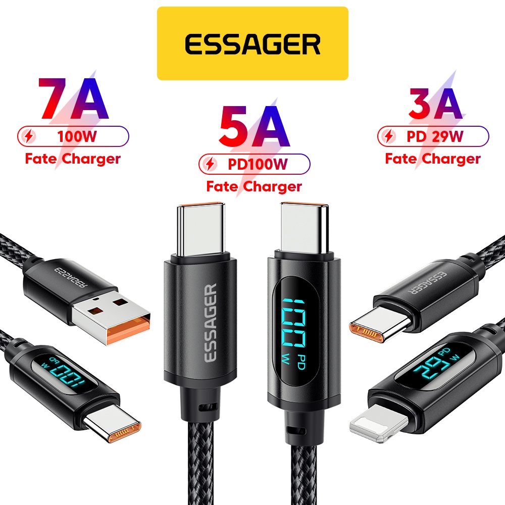 Essager 100W/30W Fast Charging Type C/USB-C Cable for Android/Samsung ...