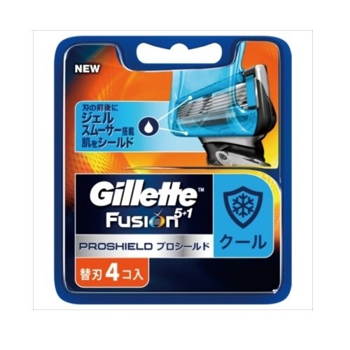 Pack of 4 Gillette Fusion 5+1 Proshield razor blades, professional ...