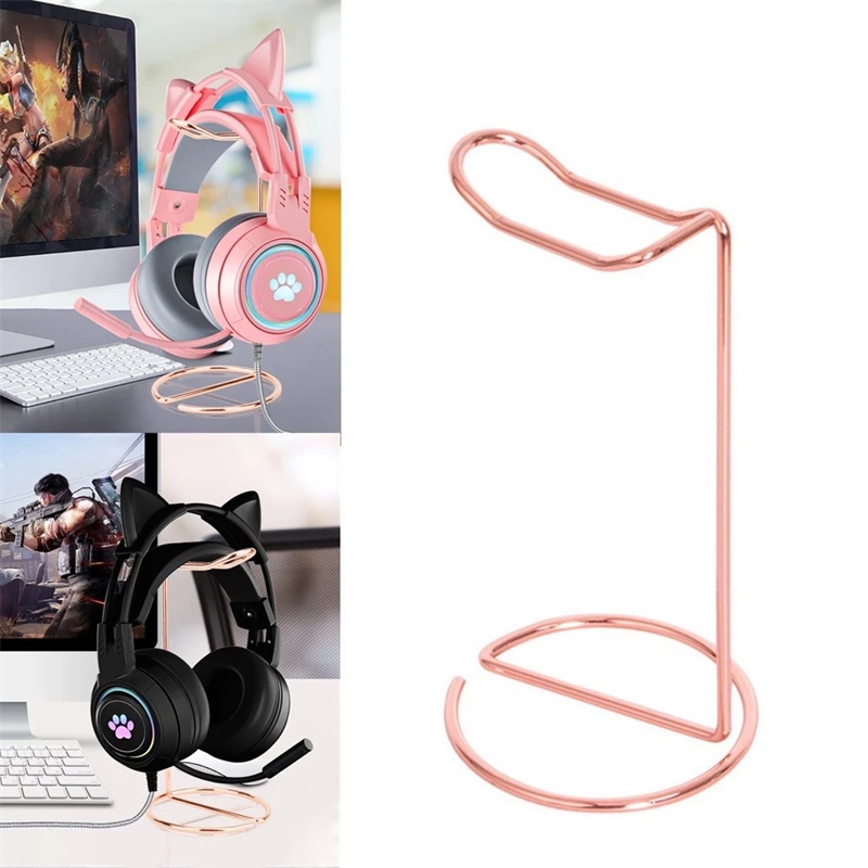 【Ready Stock】Gold Metal Headphone stand Wireless Headset Stand Support ...