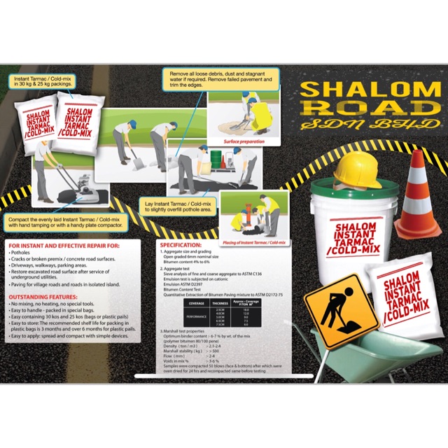 Shalom Road instant tar cold mix & crack sealant | Shopee Malaysia