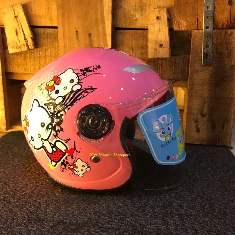 Kids Hello Kitty Helmet Pinky Hello Kitty Helmet Asian Fit Kids Helmet ...
