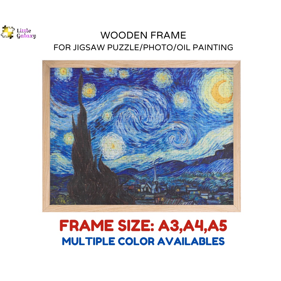 [Ready Stock]HIGH QUALITY WOODEN FRAME A3,A4,A5 FOR PUZZLE FRAME, PHOTO ...