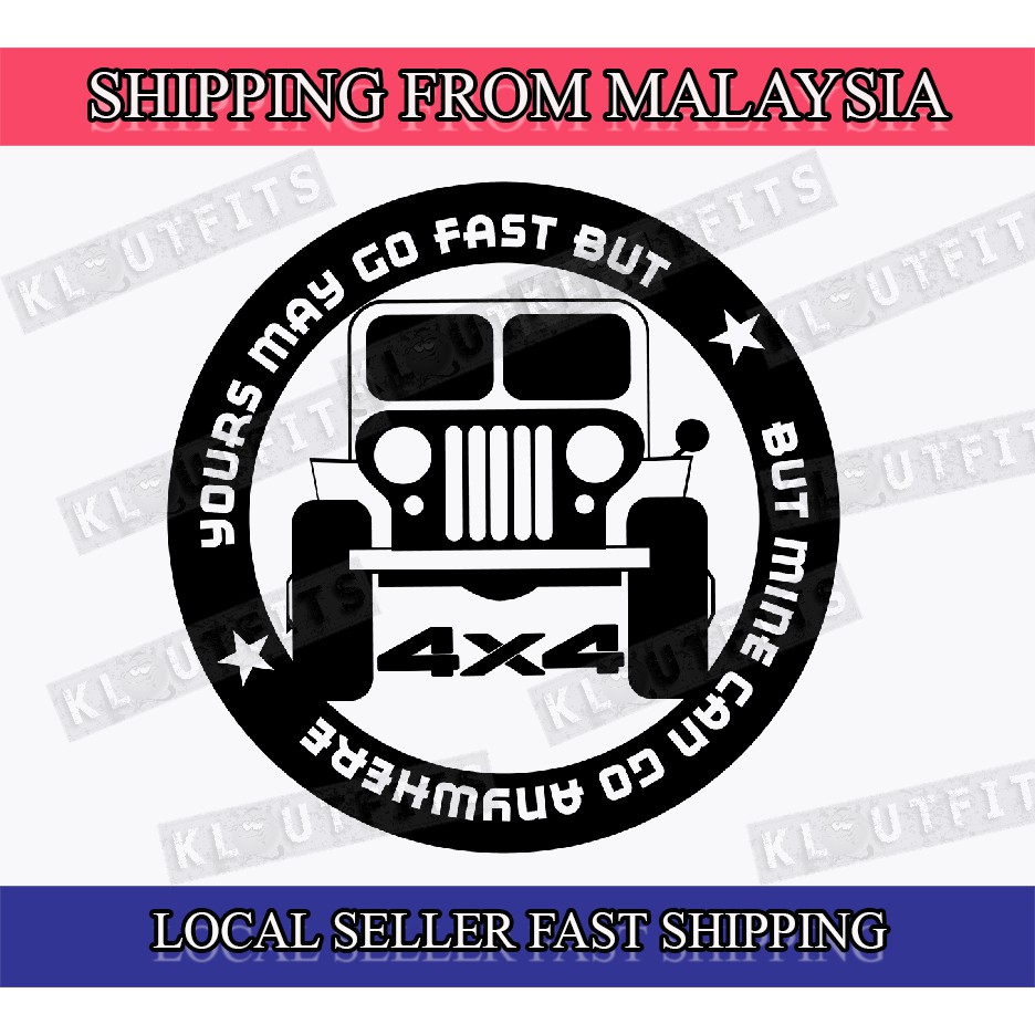 You May Go Fast OffRoad 4x4 Jeep Windscreen Car Stickers Pajero Hilux ...