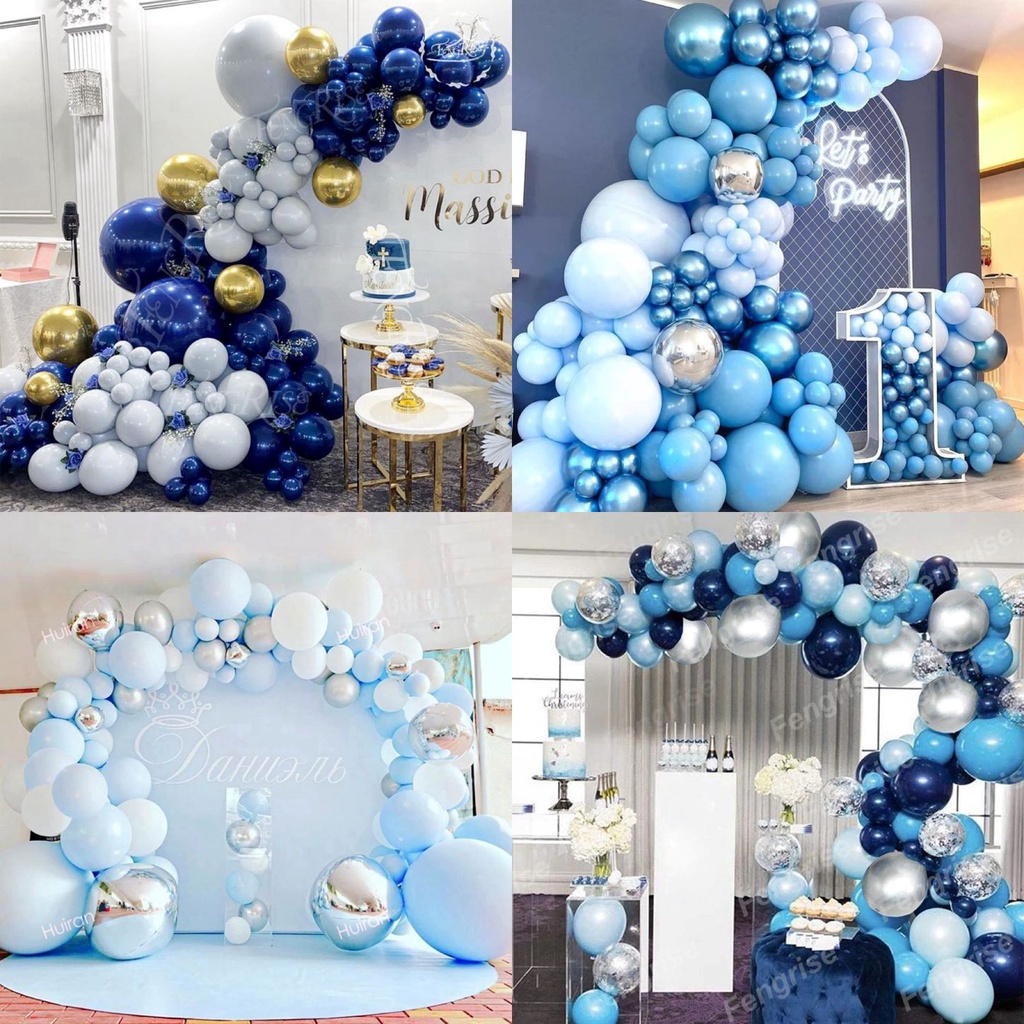 Blue theme Balloon Garland Arch Kit Set Wedding Baby Shower Happy ...