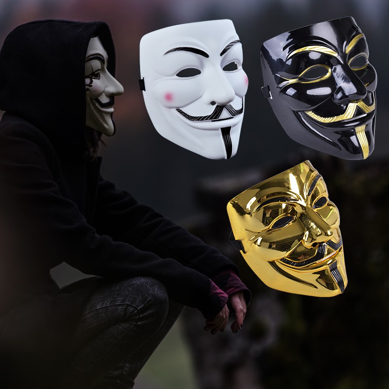 Halloween Mask Vendetta Mask Anonymous Mask Hacker Mask Guy Fawkes Mask ...
