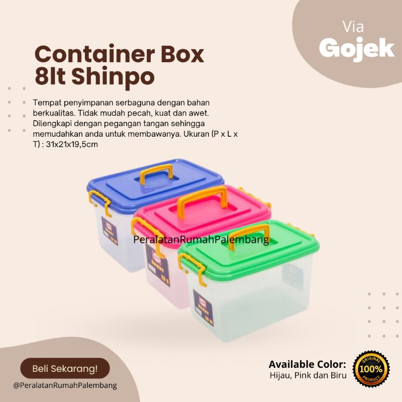 Container Box CB 8 liter Shinpo Storage Box | Shopee Malaysia