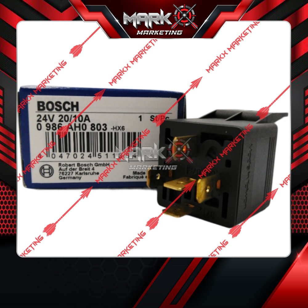 Bosch Original Universal Lorry & Truck 5 pin 87A Mini Relay 24v 20/10A ...