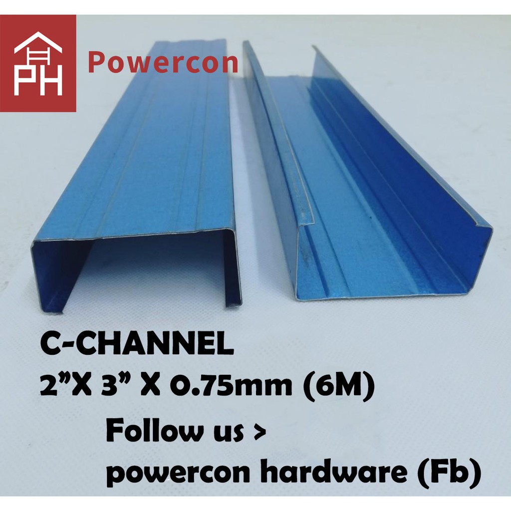 C-Channel 1 1/2" x 3" (0.72mm) blue | Shopee Malaysia