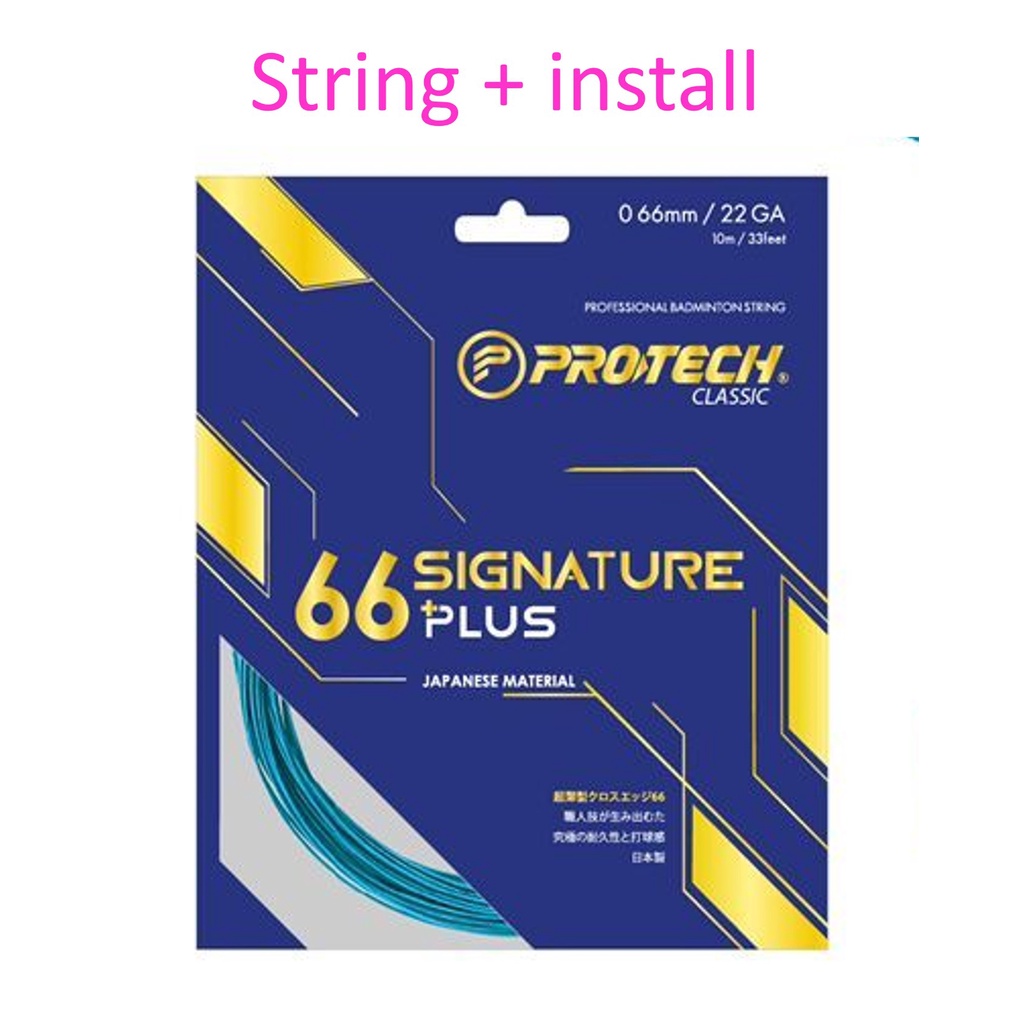 Protech 66 Signature Plus Original Badminton String(Include Stringing ...