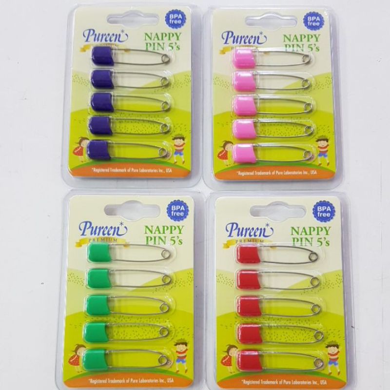 (YEAR END SALE)PUREEN Baby Premium Nappy Pins with Safety Lock Closure ...