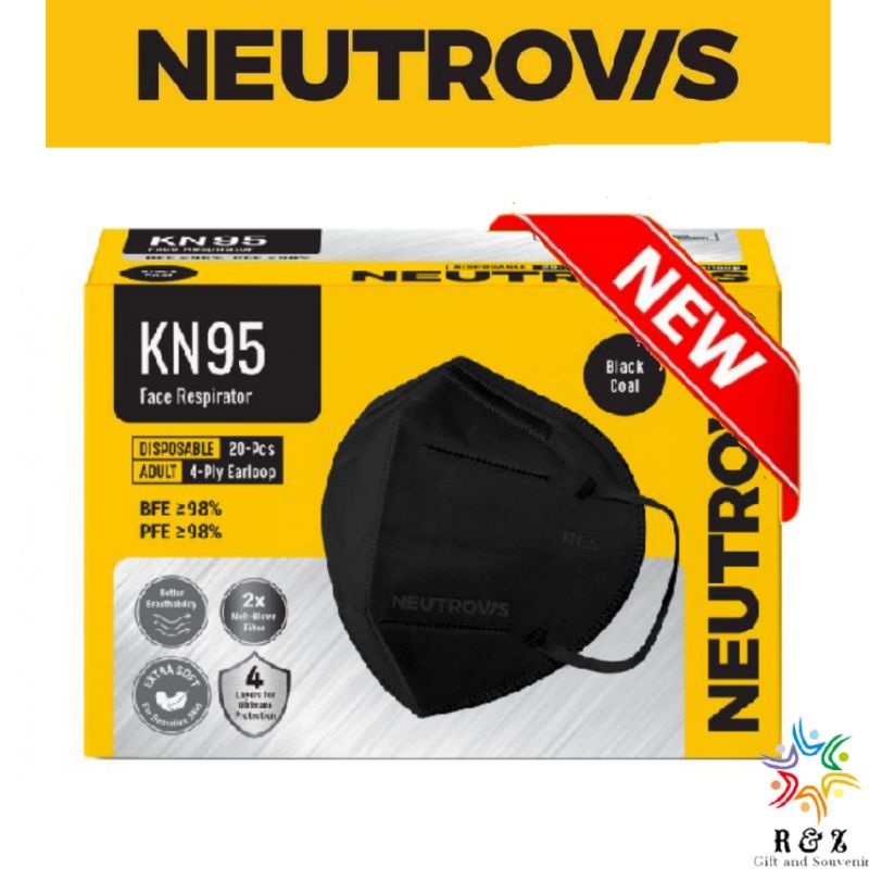 [New Arrival !] Neutrovis KN95 Black Coal Medical Face Mask / Neutrovis ...