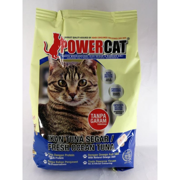 Power Cat 1.3kg Dry Cat Food /Ikan Laut /Tuna /Ayam/Kitten(Original ...