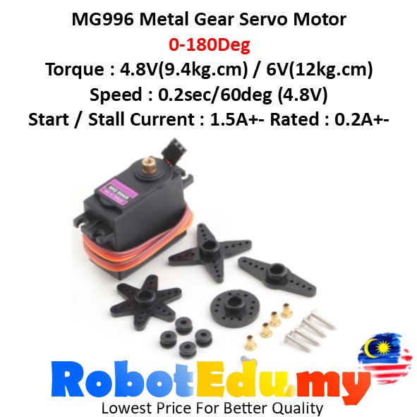 MG995 MG996r SG90 9g MG90s S3003 Metal / Plastic Gear 180 / 360 Deg ...