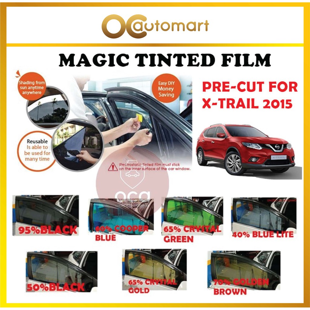 Nissan X-Trail 2015 - Pre-Cut Shape Magic Tinted Solar Tinted (4 ...