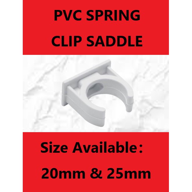 20mm & 25mm PVC SPRING CLIP SADDLE / CONDUIT U CLIP | Shopee Malaysia