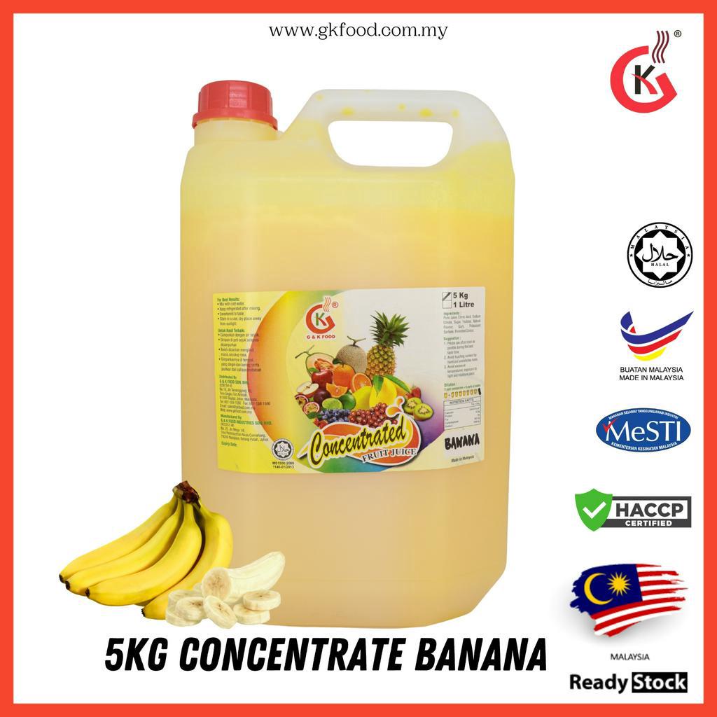 G&K 1:8 Concentrate Banana Juice 5kg(4L) | Jus Pisang Pekat Halal | 8 ...