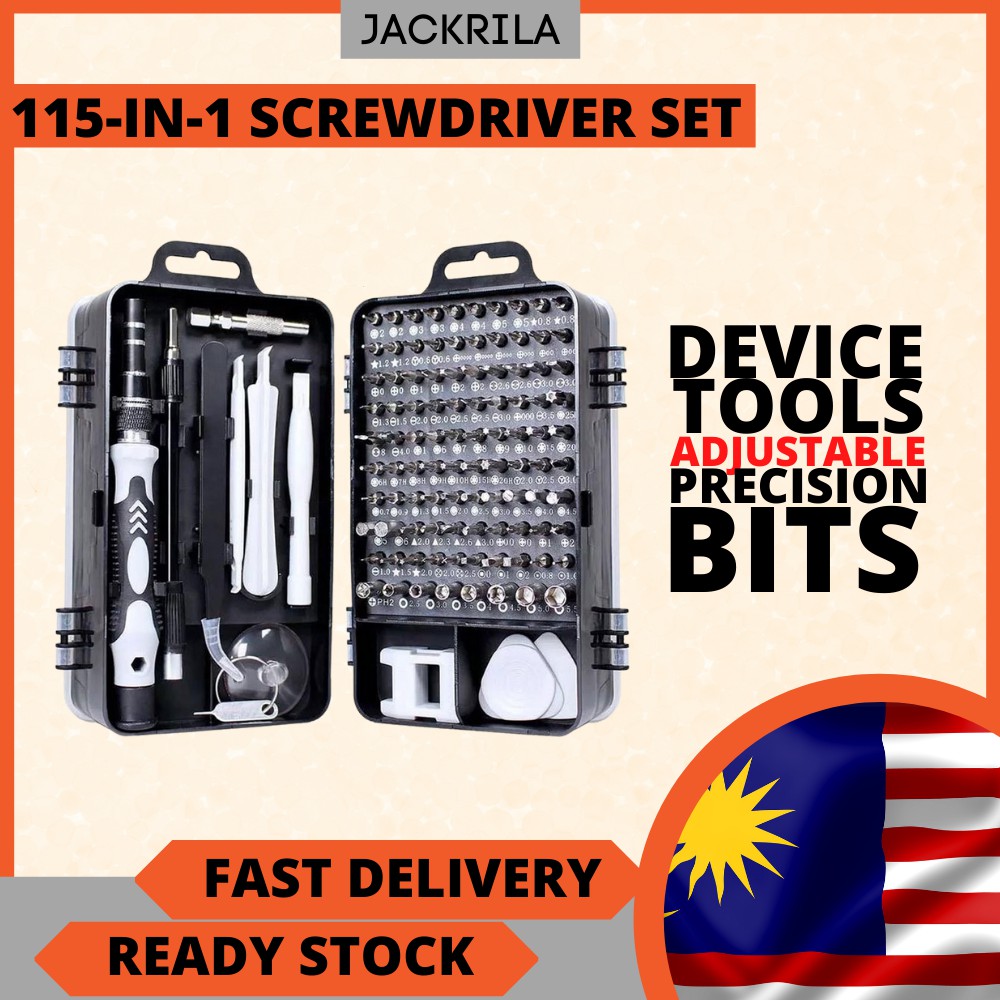 🔥 READY STOCK 🔥JACKRILA JN-115 Screwdriver 115 in 1 Set Multi-function Precision Mobile Phone ...