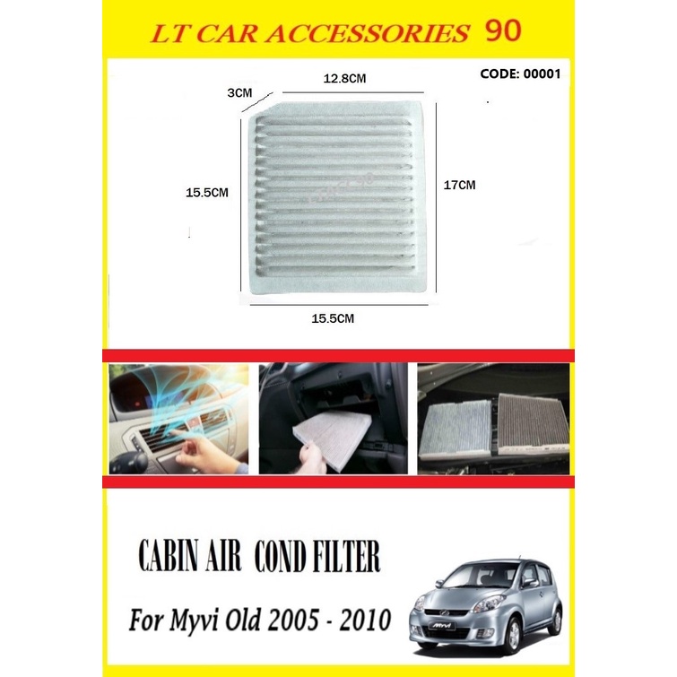 PERODUA MYVI OLD 2005-2011 CABIN AIR FILTER AIR COND FILTER | Shopee ...