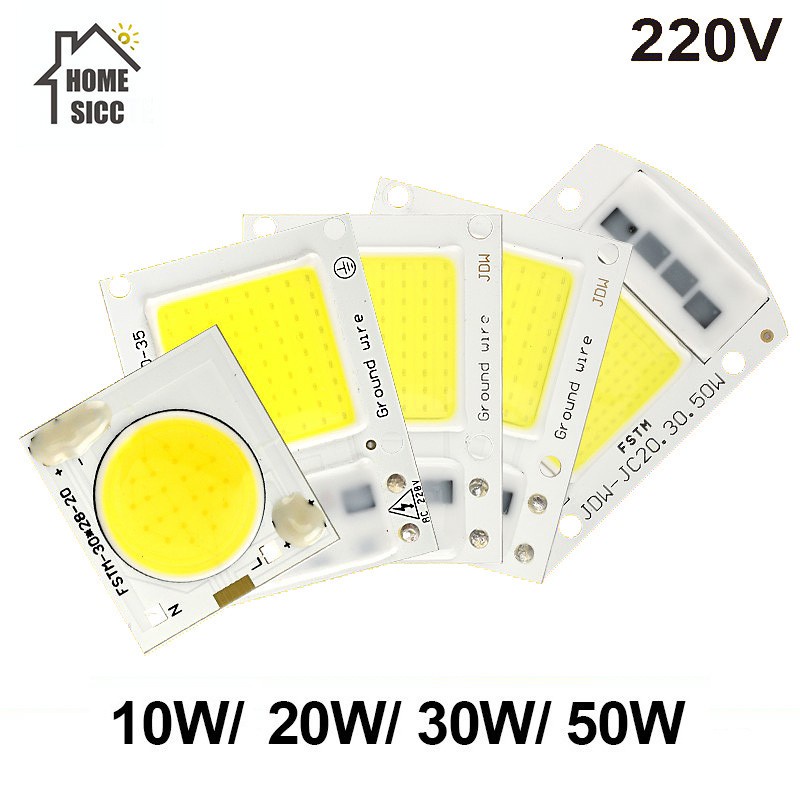 COB LED Lamp Chip 10W 20W 30W 50W 220V IP65 Smart IC Driver Cold/ Warm White[No driver] | Shopee ...