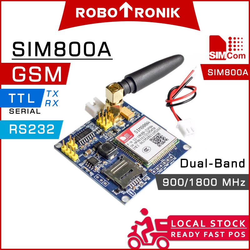 SIM800A GSM (5~12V) Module w Antenna SIM 800 800A GPRS SMS Call Arduino ...