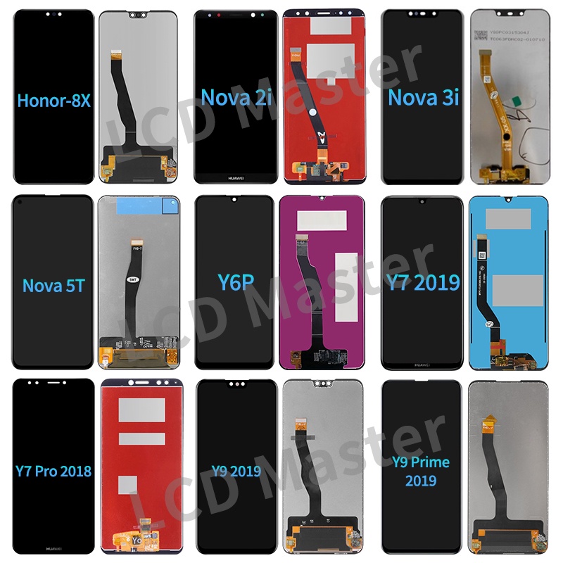 For HUAWEI Y6/Y6P/ Y7 2019/Y7 2018/Y9 2019/Y9 Prime 2019/Y7A/Nova 2i/3/3i/5T/7i/Honor 8X LCD ...