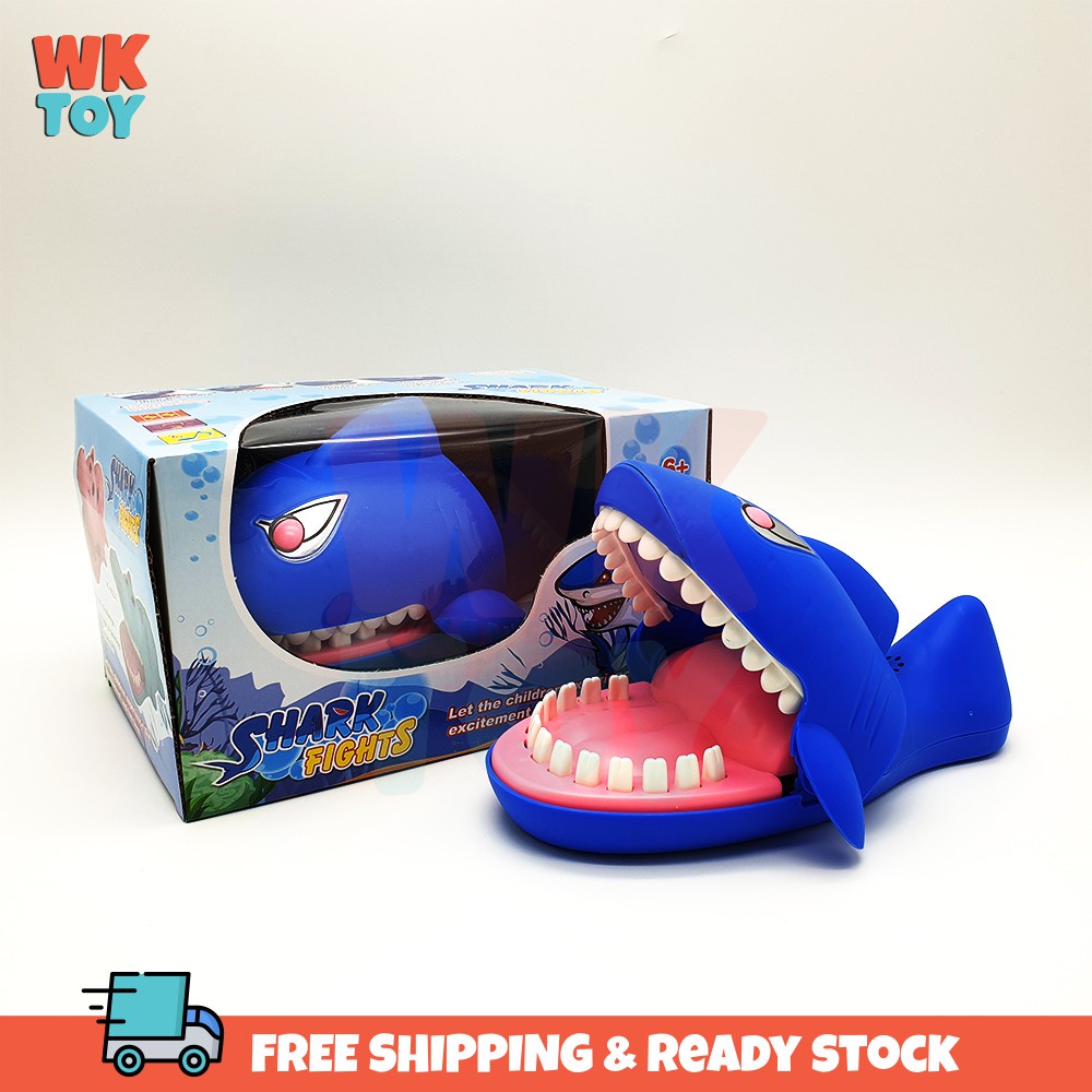 WKTOY Shark Bite Finger Sound Light Funny Snapping Teeth Excited Game ...