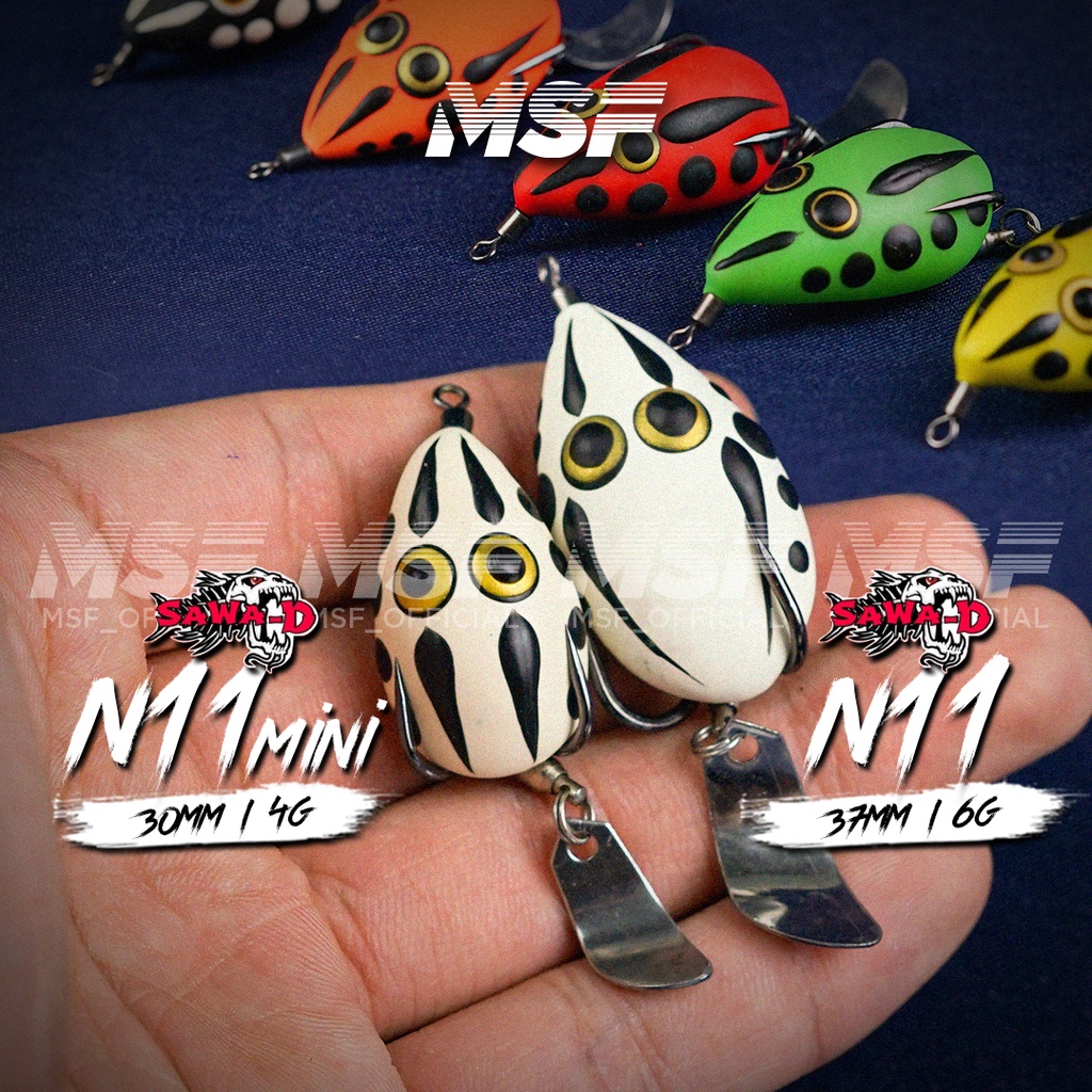 [MSF] Sawa-D N11 & N11 Mini Soft Frog Thailand | 3.8cm / 3cm | Haruan ...