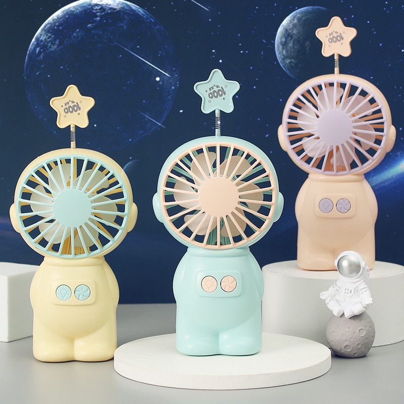 Astronaut Mini Handheld Fan Star Gradient Lights Desktop Fans Portable ...