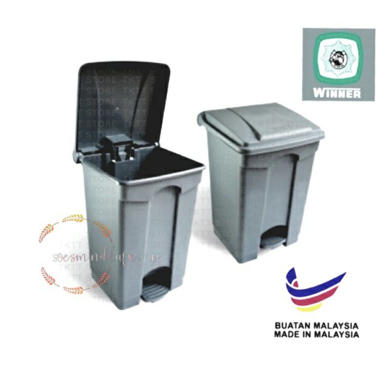 Winner Heavy Duty Step On Garbage Bin Pedal Bin Step Dustbin Waste Bin ...