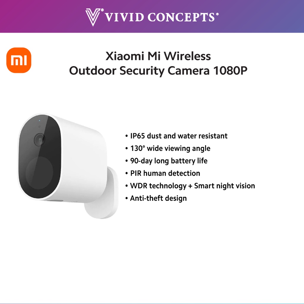 Xiaomi Mi Wireless Outdoor Security Camera 1080P | Shopee Malaysia