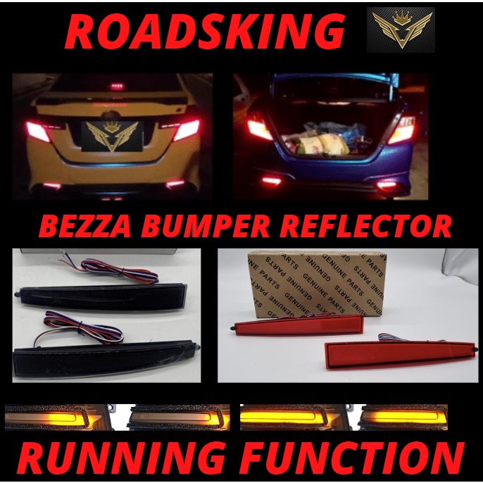 PERODUA BEZZA 2016-2020 RUNNING SIGNAL REAR BUMPER REFLECTOR BRAKE ...