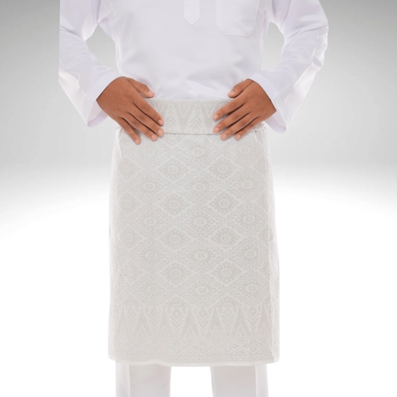 🔥🔥 Sampin Songket Putih silver utk nikah/ hantaran /bertunang /Baju ...