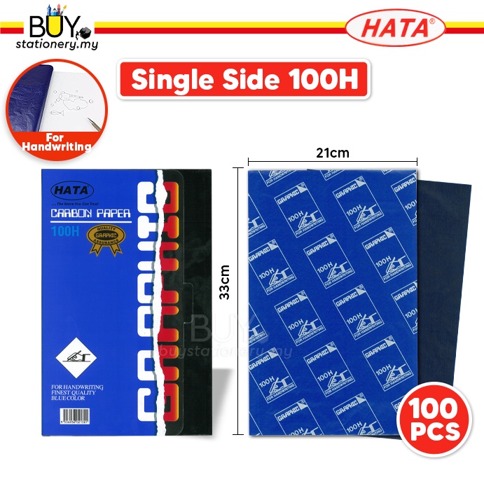 Hata Black Carbon Paper Double Sided 100H 200T 400T Kertas Karbon ...