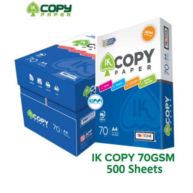 IK Copy A4 Paper 70GSM 500's / IK eco Copy Paper / Kertas A4 / Kertas Fotostat / Kertas Putih ...