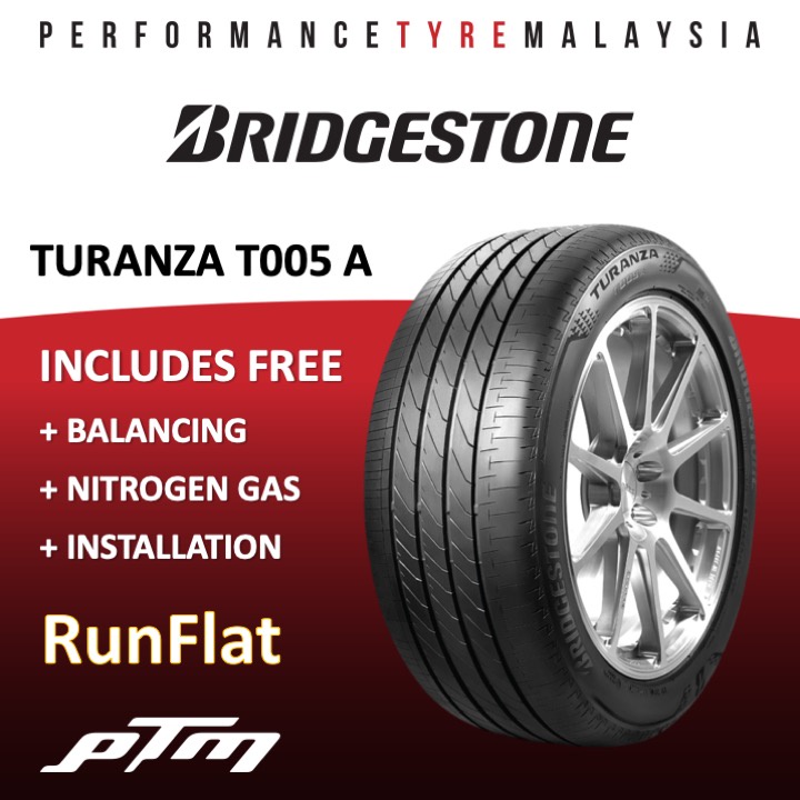 17 18 19 20 inch Bridgestone Turanza T005 Run flat Tyre (FREE INSTALLATION/DELIVERY) | Shopee ...