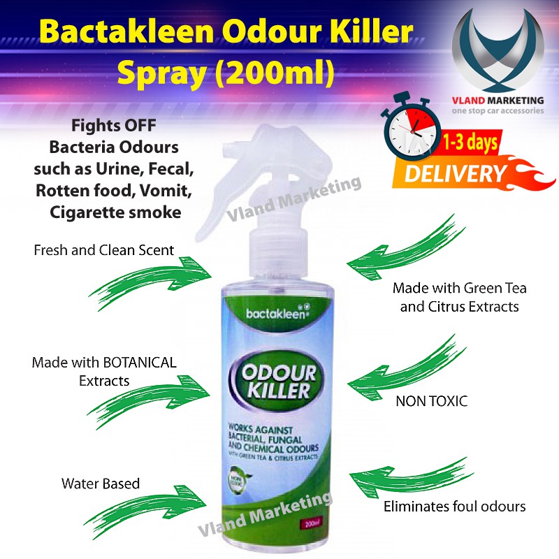 Bactakleen Odour Killer eliminates foul odours 200ml | Shopee Malaysia