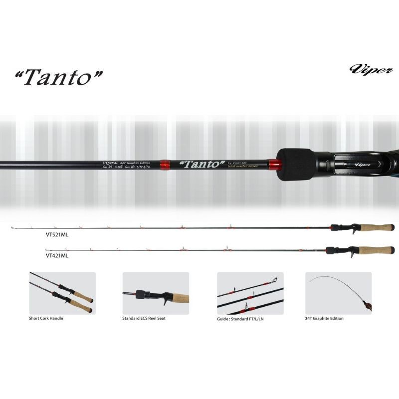 Vipers Tanto Single Hand One Piece BC Rod 5.2 Ft | Shopee Malaysia